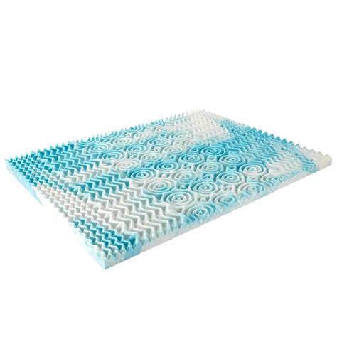 Bestier 4 Inch 5 Zone Memory Foam Mattress Topper Gel Infused Foam