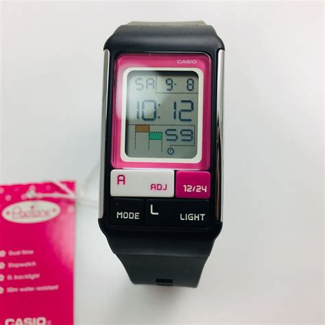 Womens Casio Poptone Black Silicone Band Digital Watch Ldf52 1a