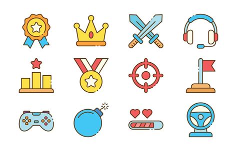 Games Icon Vector Collection 16672814 Vector Art At Vecteezy