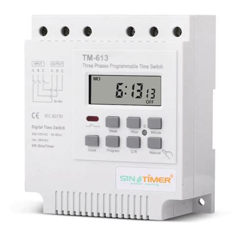 Tm613 Three Phases 380v Programmable Timer Switch With Backlight Motor