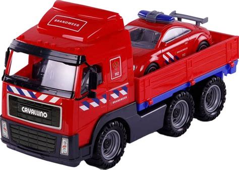 Cavallino Toys Cavallino Brandweervrachtwagen En Brandweerauto Schaal