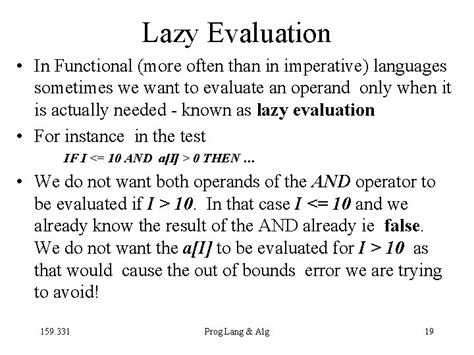 159 331 Programming Languages Algorithms Lecture 7 Imperative