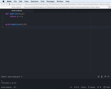 Set Up Atom For A Python Programming Environment Atom Python Setup