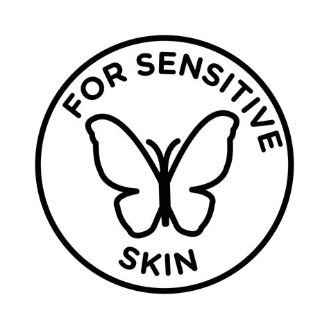 For Sensitive Skin Icon Linear Logo Mark In Black And White 48313184