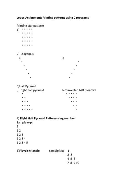 Loops Assignment Pdf
