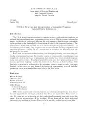 CS 61A Structure And Interpretation Of Computer Programs Course Hero