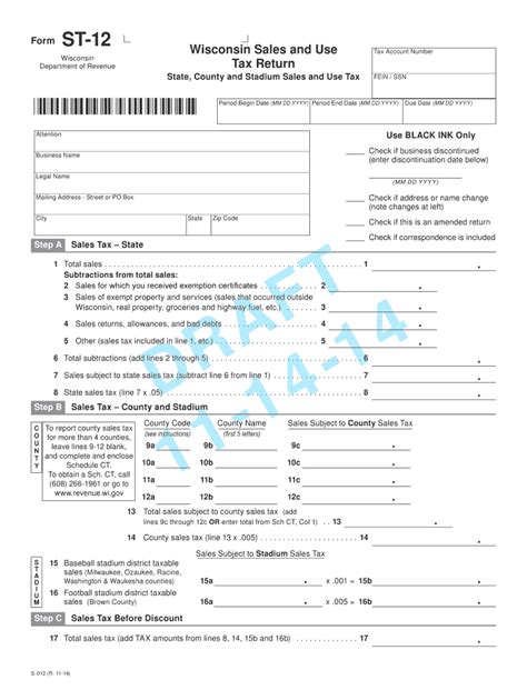 2014 Form Wi Dor St 12 Fill Online Printable Fillable Blank Pdffiller