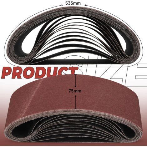 Bande Abrasive 75x 533 Mm 10pcs 40 Grain Ensemble De Bandes Abrasives