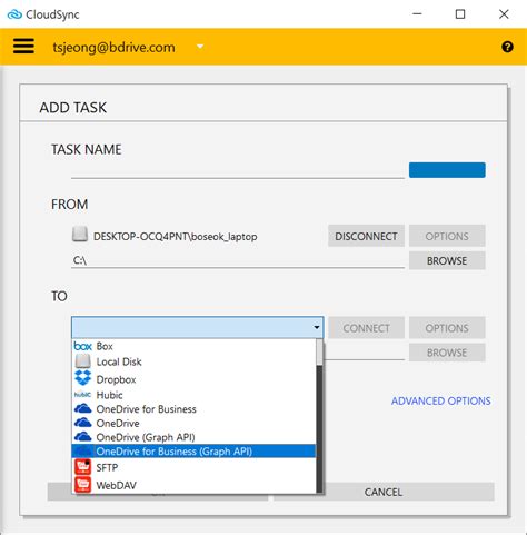Authentication Failed For Onedrive For Business Cloudsync Bdrive Support Forum Netdrive