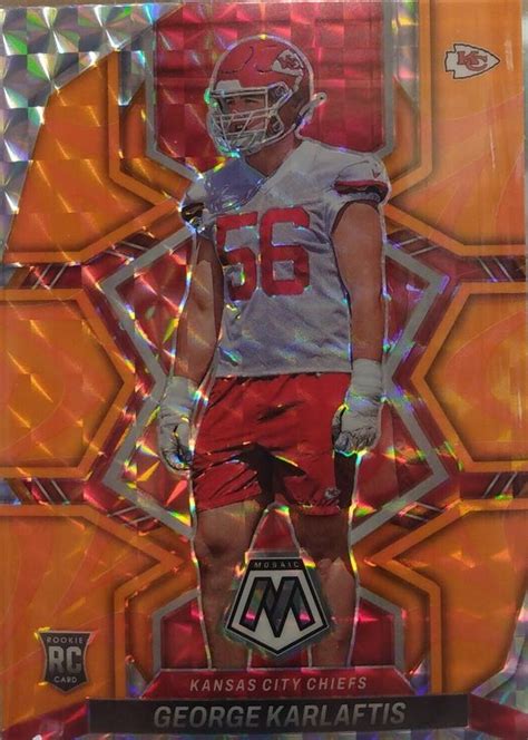 George Karlaftis 2022 Mosaic 377 Reactive Orange Price Guide Sports