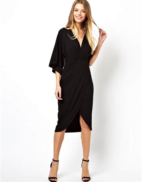 Black Kimono Sleeve Dress