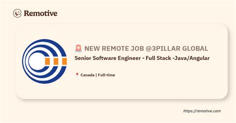 [hiring] senior software engineer full stack java angular 3pillar