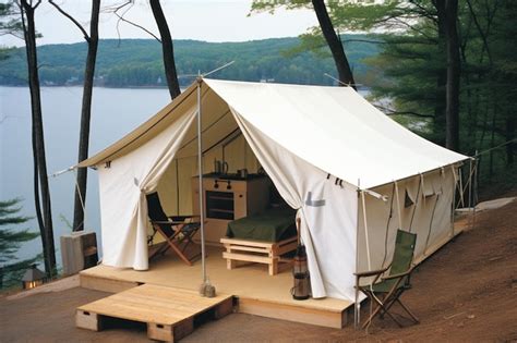 Outdoor Tenting Premium Ai Generated Image