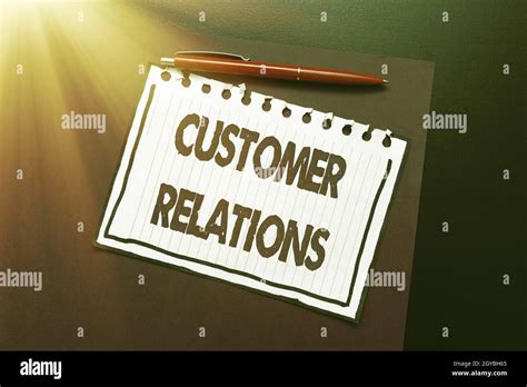 Text Sign Showing Customer Relations Internet Concept Approach To Manage A Company S Is