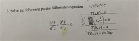 Solved Solve the following partial differential equation | Chegg.com