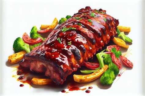 Premium Photo Healthy And Fresh Barbecue Ribs Food