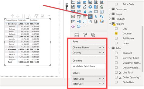 table report with row expansions like excel power bi enterprise