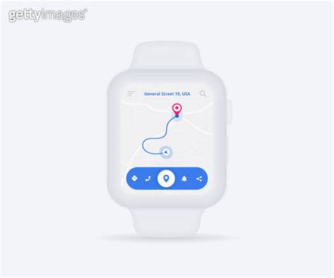 smartwatch map gps navigation app ux ui concept clock map application app search map