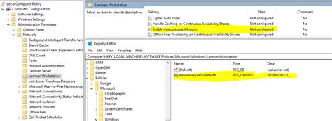 Batch Enable Lanman Workstation Setting In Group Policy Using