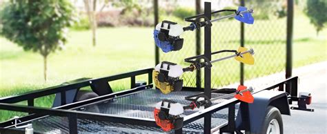 Carod Weed Eater Rack For Open Trailer 3 Place Trimmer Racks Weedeater Rack For