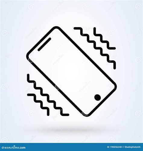 Vibrate Phone Vector Simple Modern Icon Design Illustration Stock