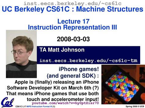 Ppt Ta Matt Johnson Insteecsberkeley~ Cs61c Tm Powerpoint