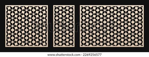 Laser Cut Pattern Vector Set Abstract Stock Vector Royalty Free