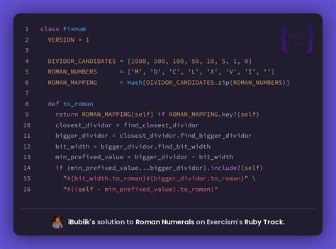 ibublik s solution for roman numerals in ruby on exercism