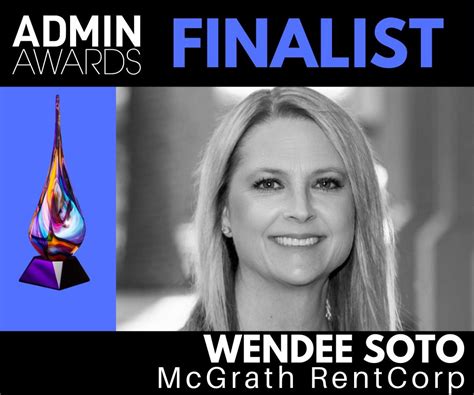 Way To Go Wendee Soto With Mcgrath Rentcorp On Advancing As A Finalist In The Office Manager Of