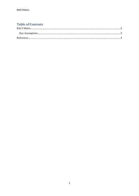Raci Matrix For Global Treps Project Roles And Responsibilities