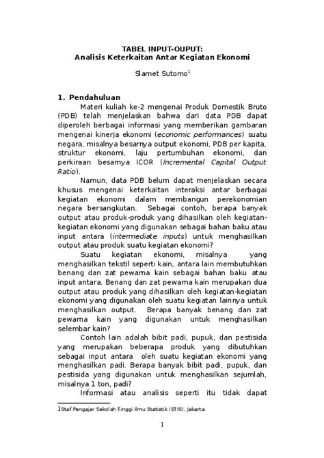 Doc Input Output Table