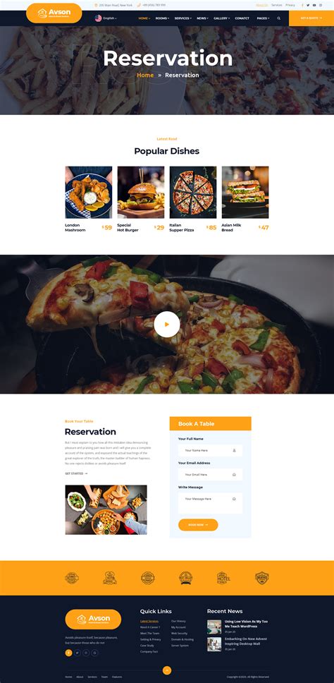 Avson Hotel And Room Booking Reactjs Template By Webtend Themeforest