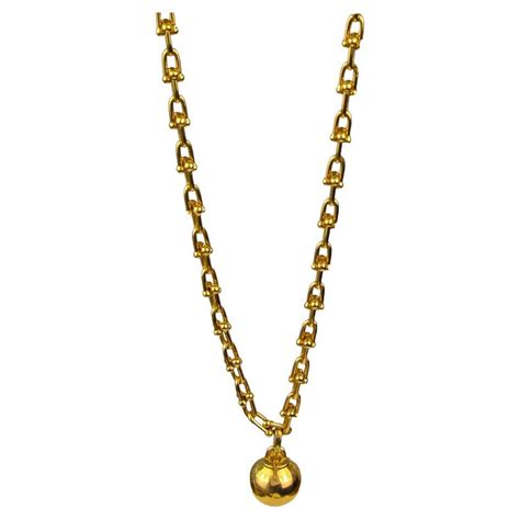 Tiffany And Co 18k Yellow Gold Heart Necklace With Toggle At 1stdibs
