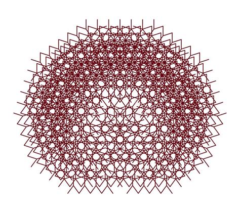 flat vector computer generated l system branching fractal generative art stock vector