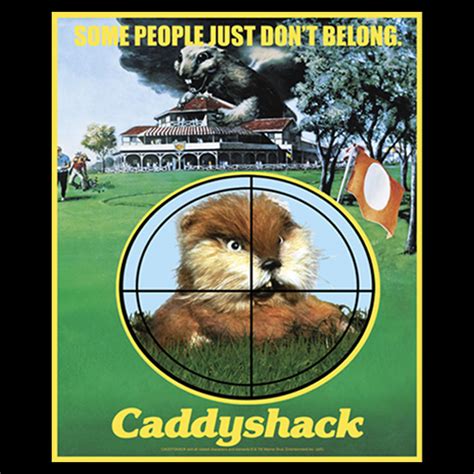 Caddyshack Mens Caddyshack Gopher Dont Belong Quote Graphic T Shirt