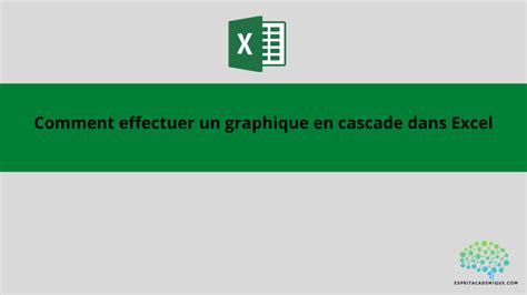 Comment Effectuer Un Graphique En Cascade Dans Excel Espritacademique