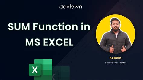 excel sum function youtube
