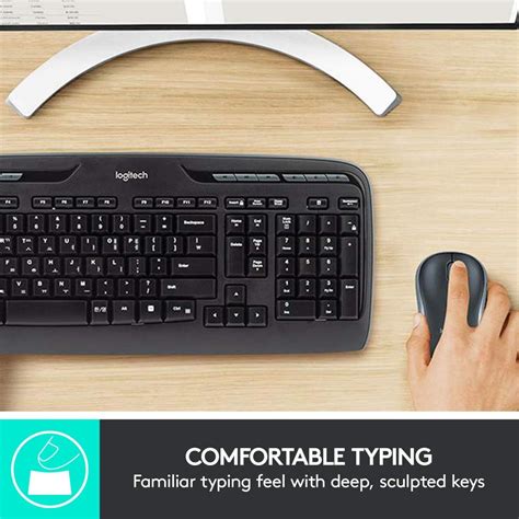 Logitech Mk330 Wireless Keyboard And Mouse Combo With Usb Receiver Long Battery Life Pc Laptop