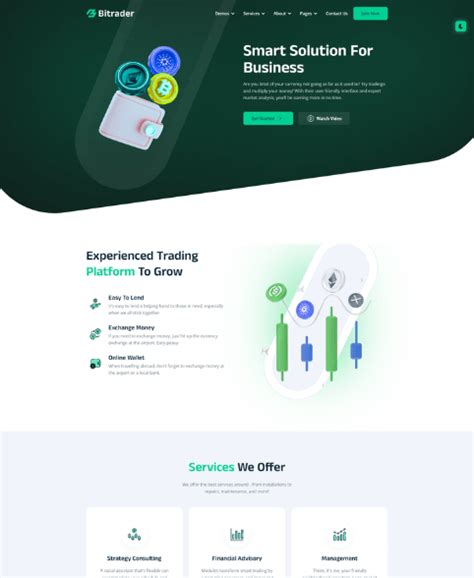 Bitrader Professional Multipurpose React Js Next Js Template For Your Crypto Forex And