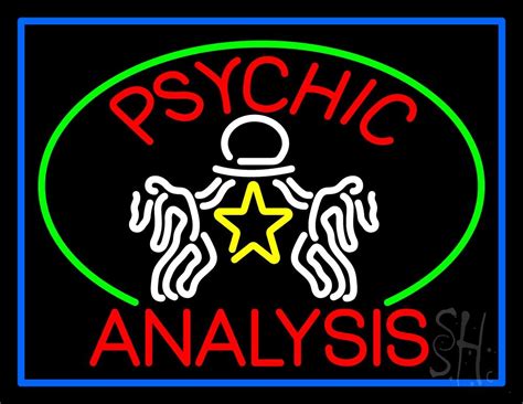 Red Psychic Analysis With Logo Led Neon Sign Psychic Neon Signs