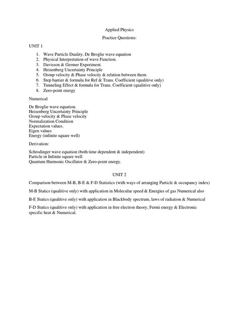 Practice Questions Applied Physics Pdf