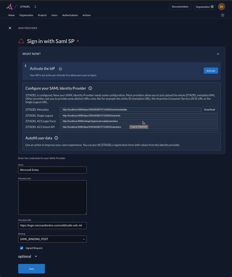 Configure Entra Id As A Saml Service Provider In Zitadel Zitadel Docs