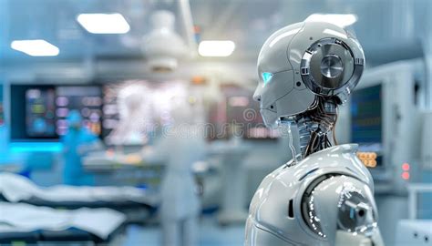 Android Artificial Intelligence Assistant In Operating Room Stock Illustration Illustration Of