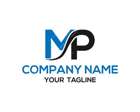 Premium Vector Abstract Mp Letter Logo Design Icon Monogram Vector