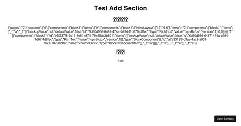 Test Add Section Forked Codesandbox