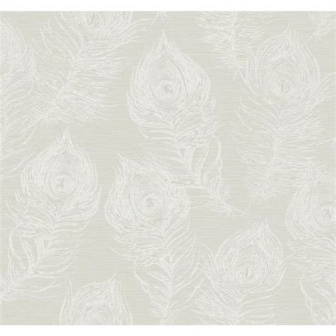 Candice Olson Regal Peacock White Wallpaper Ev3944 The Home Depot