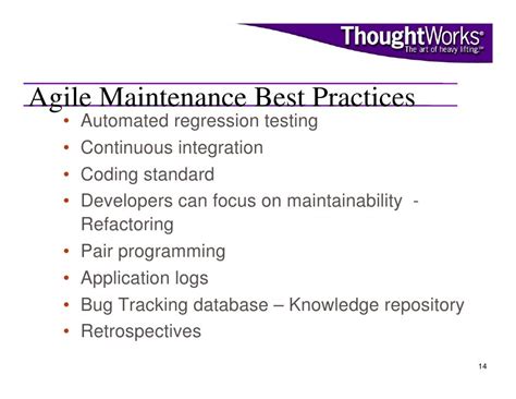 Agile Maintenance
