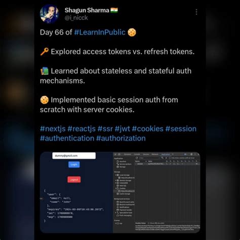 shagun s on linkedin learninpublic nextjs reactjs ssr jwt