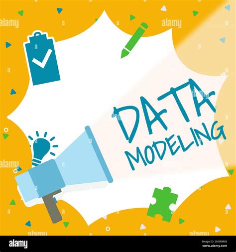 Hand Writing Sign Data Modeling Concept Meaning Process Of