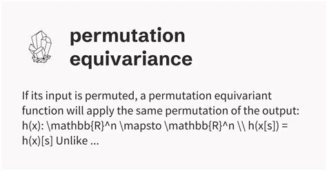 Permutation Equivariance